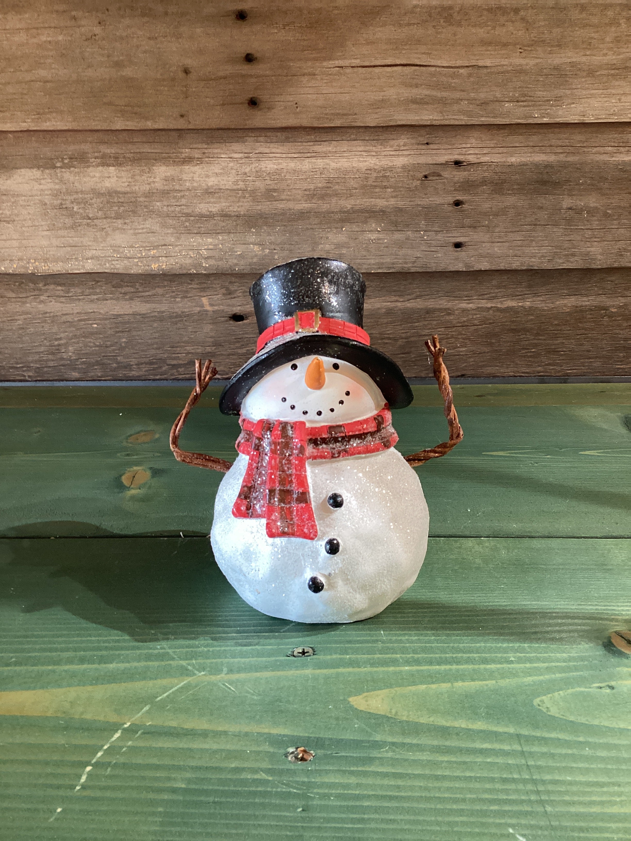 Resin Chubby Snowman – The Secret Garden
